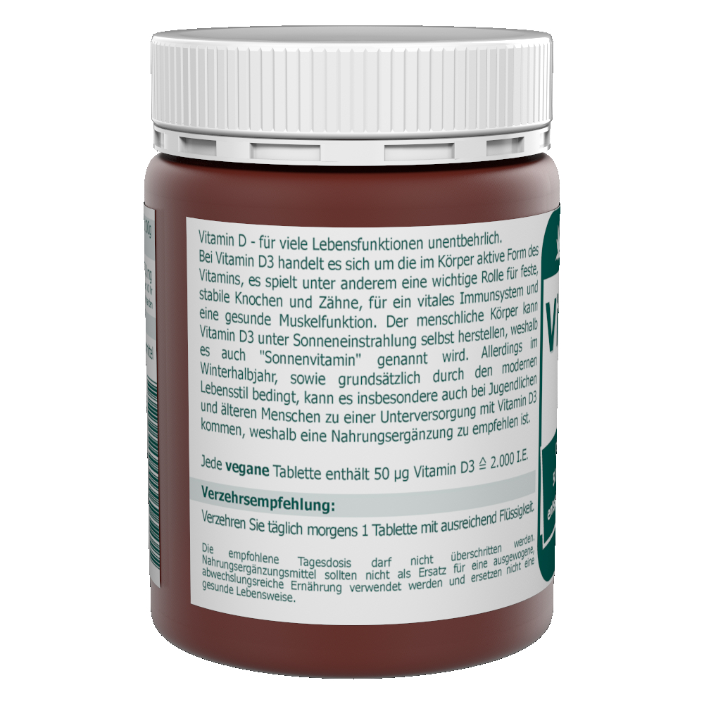 Vitamin D3 2000 I.E. 50 µg Tabletten 150 Stk. | The Nutri Store